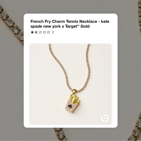 kate spade | Jewelry | Kate Spade X Target French Fry Charm Necklace ...